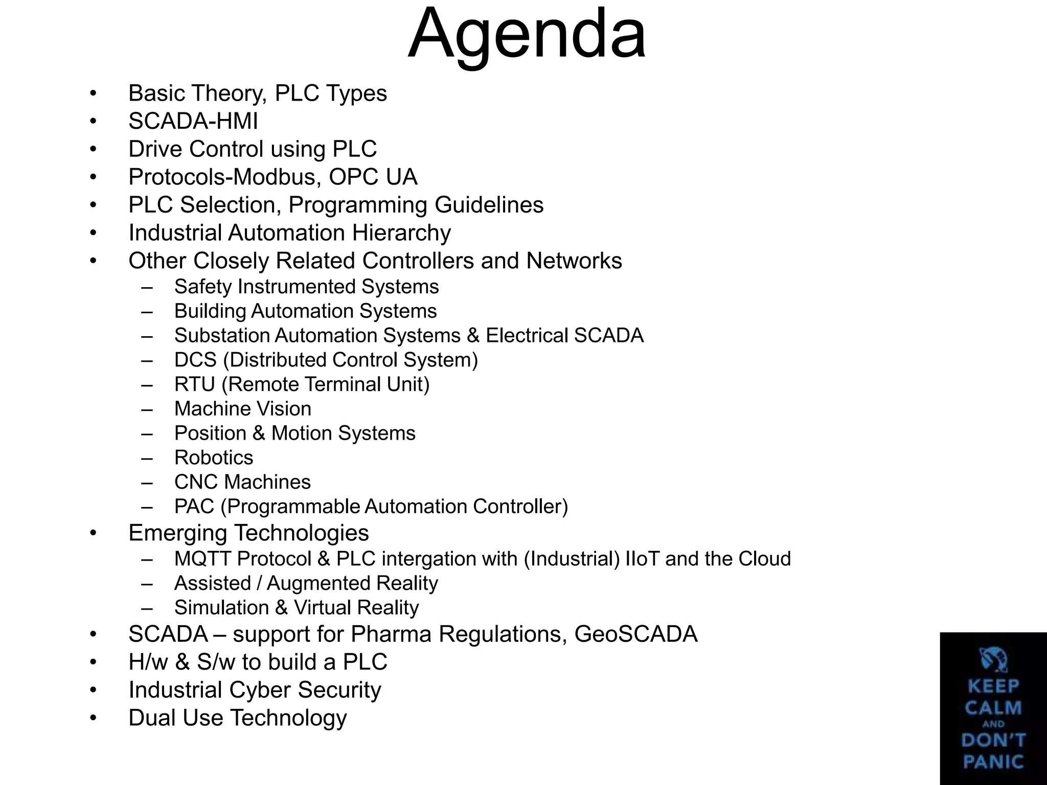PLC and Industrial Automation - Technology Overview | PPT