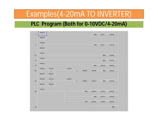 Plc analog input output programming | PDF