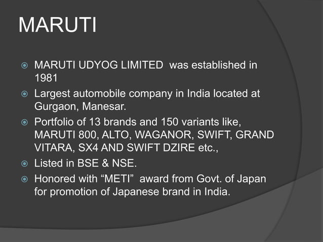 Plc and bcg matrix maruti 800 | PPT