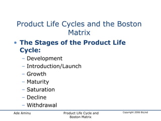 Plc And Boston Matrix Stclive | PPT