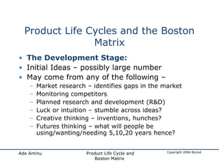 Plc And Boston Matrix Stclive | PPT