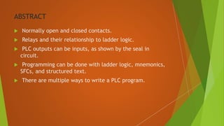 Plc and scada presentation | PPTX