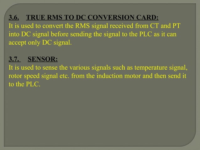 Plc And Sensors Based Protection And Fault Detection Of Induction