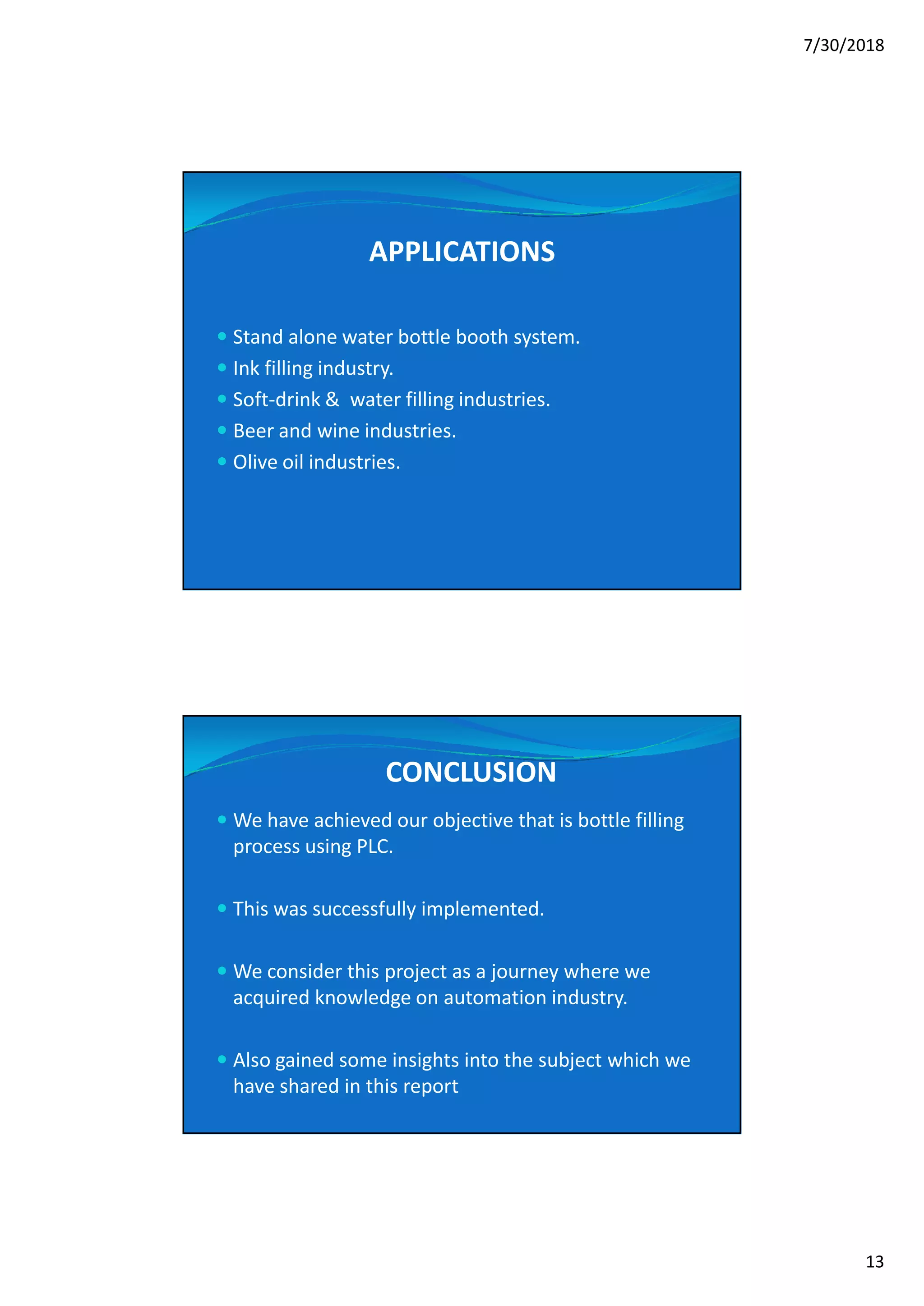Plc based automatic water filling system | PDF