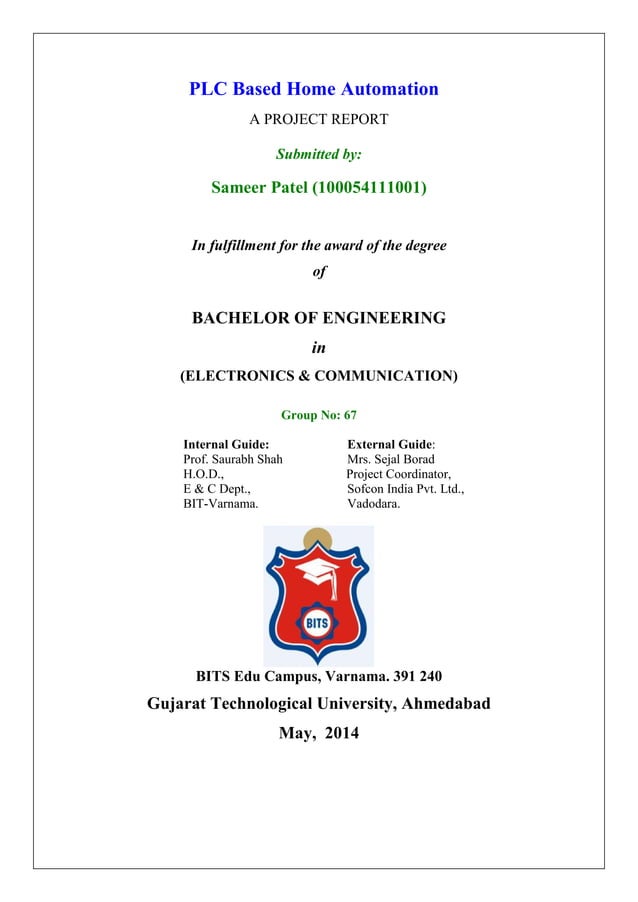 PLC based home automation (undergrad thesis) | PDF | Technology & Computing