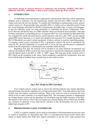 Plc based pid implementation in process control of temperature flow and ...