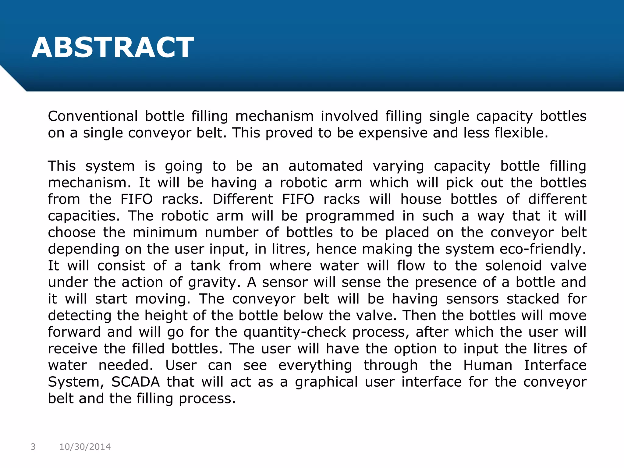 Plc based Robotic Arm and Automated Different Size Bottle Filling ...