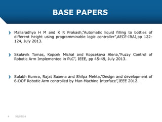 Plc based Robotic Arm and Automated Different Size Bottle Filling ...