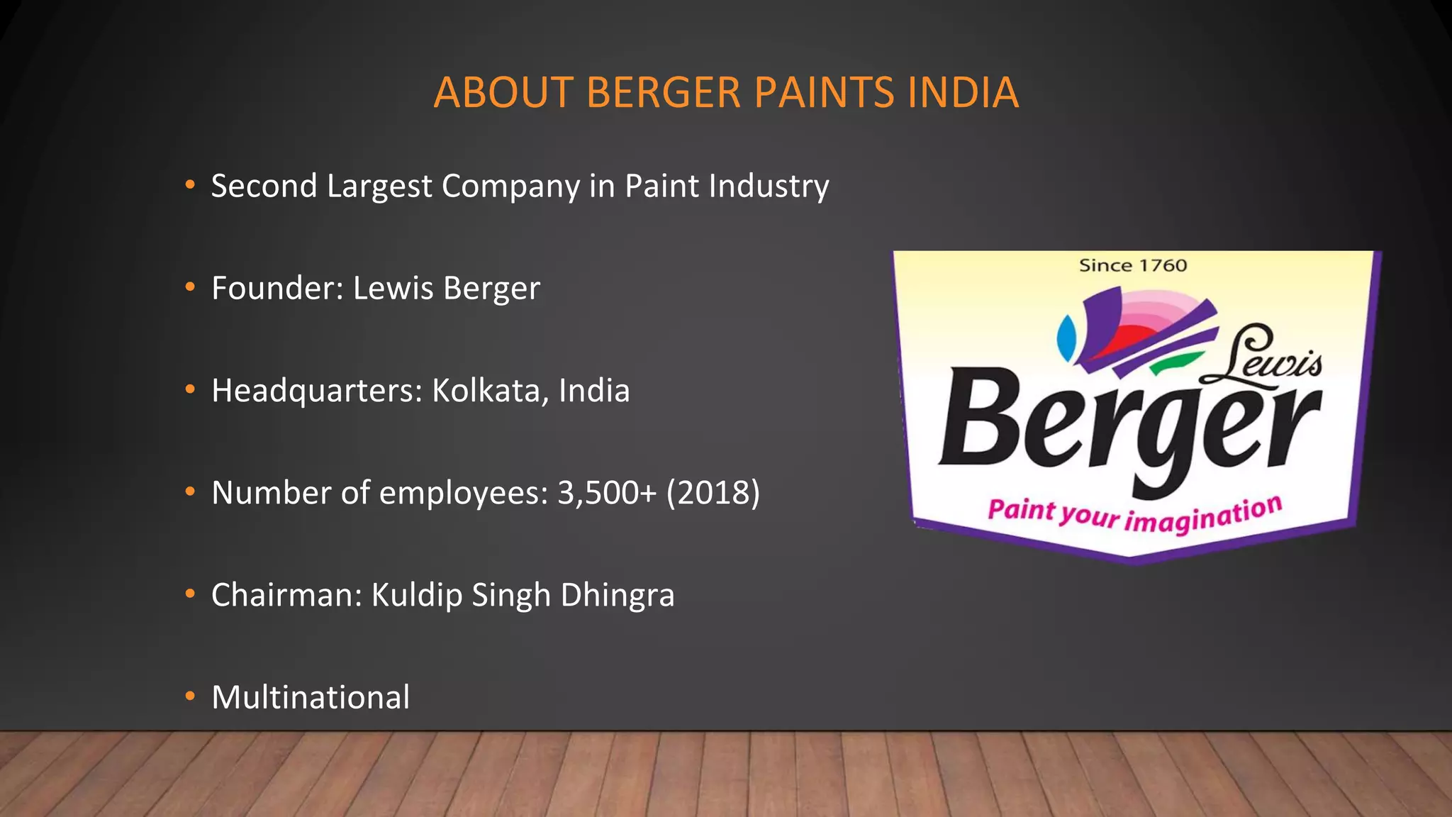 Product Life Cycle Analysis for Berger Paints | PPSX