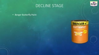 Product Life Cycle Analysis for Berger Paints | PPSX