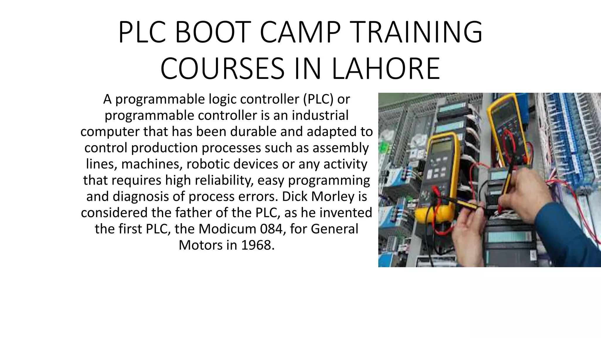 PLC BOOT CAMP TRAINING COURSES IN LAHORE.pptx | Computing | Technology & Computing