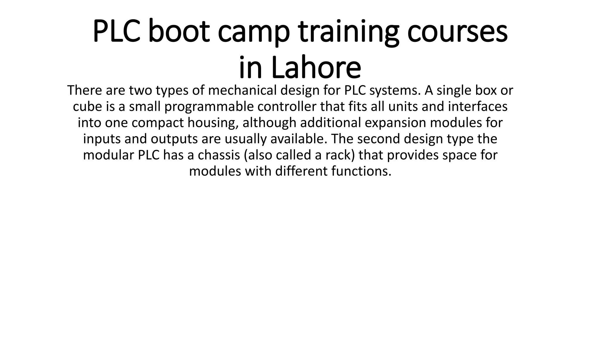 PLC boot camp training courses in Lahore Pakistan.pptx