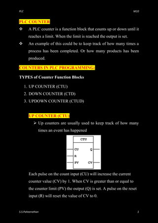 PLC PROGRAMMING- COUNTER INSTRUCTION | PDF | Technology & Computing