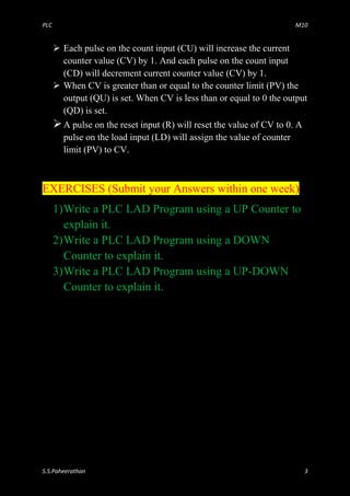 PLC PROGRAMMING- COUNTER INSTRUCTION | PDF