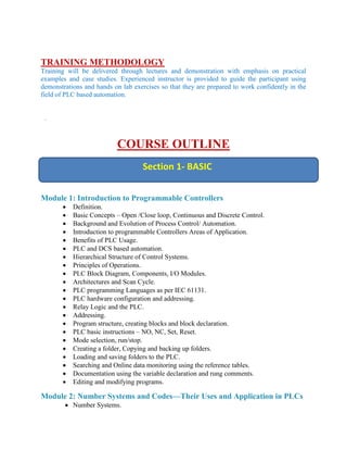 Plc course level 1 | PDF