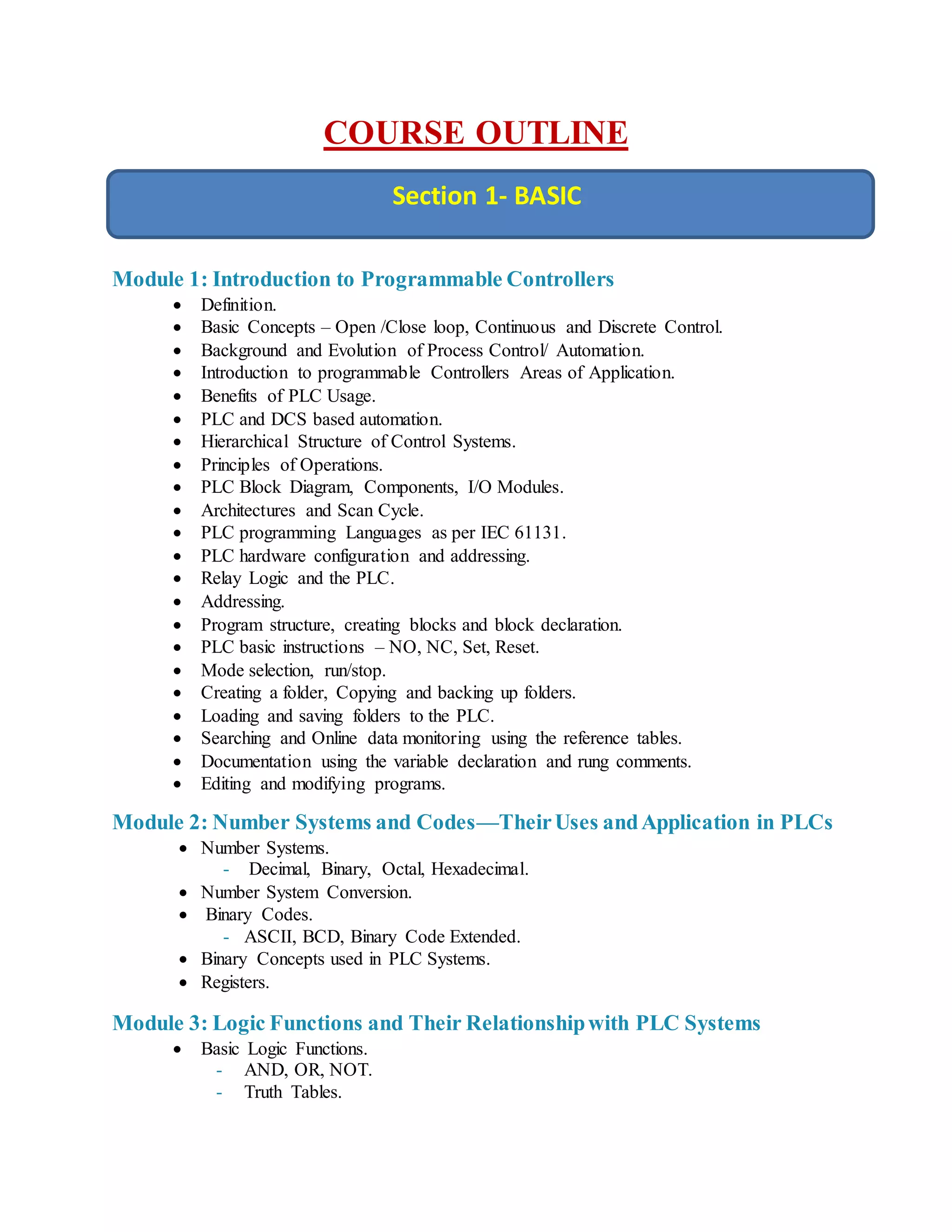 Plc course level 1 | PDF | Computing | Technology & Computing