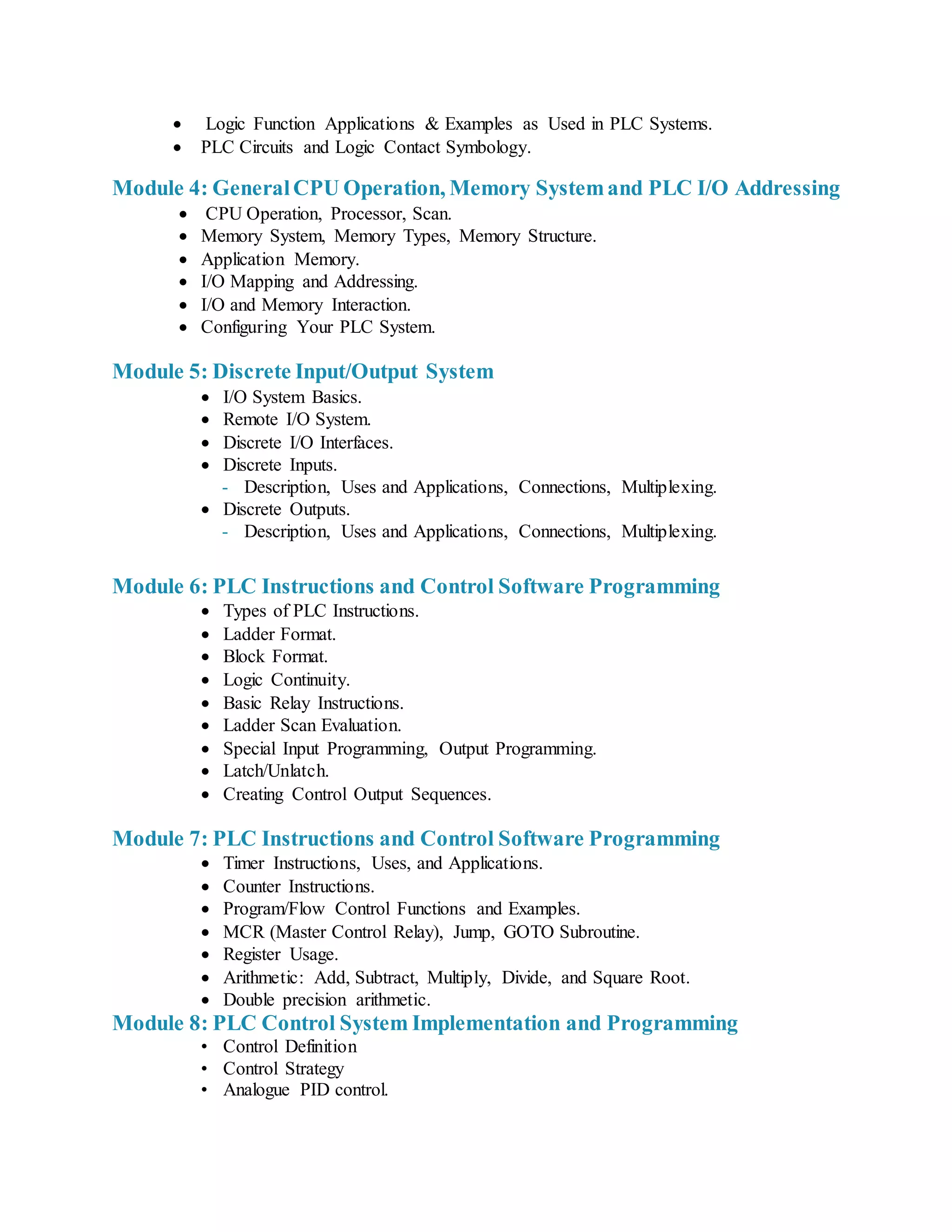 Plc course level 1 | PDF