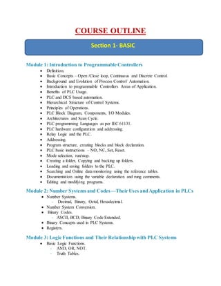 Plc course level 1 | PDF