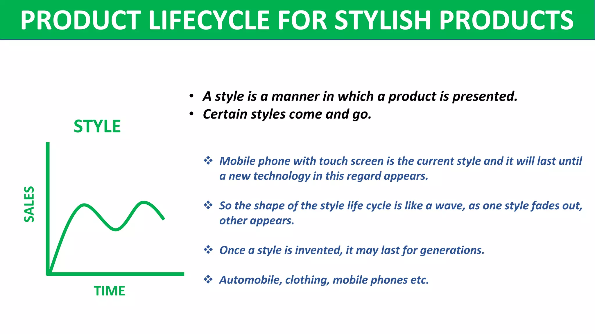 Fashion Vs Stylish Vs Fad Products' Life Cycles.pptx