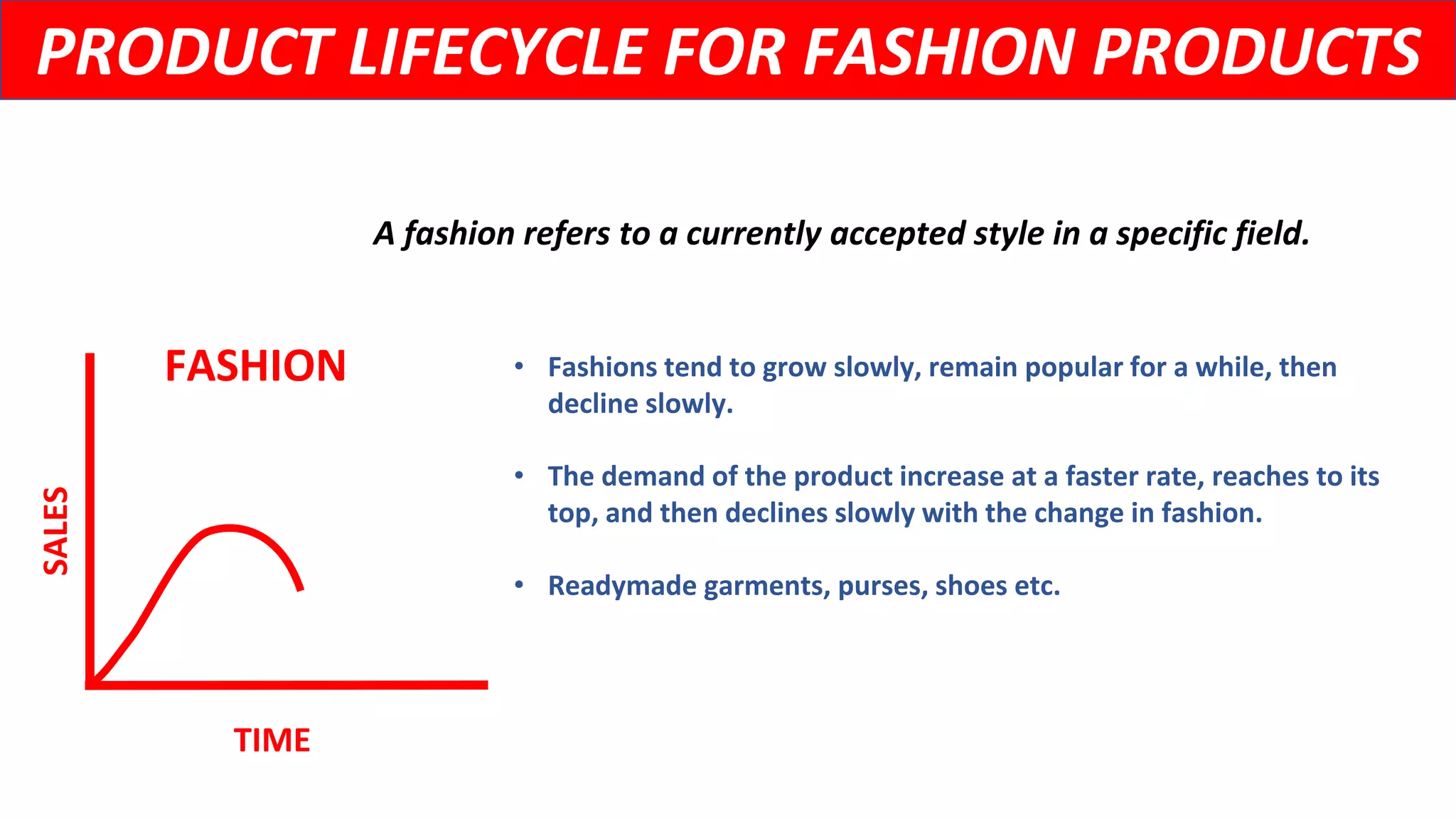 Fashion Vs Stylish Vs Fad Products' Life Cycles.pptx
