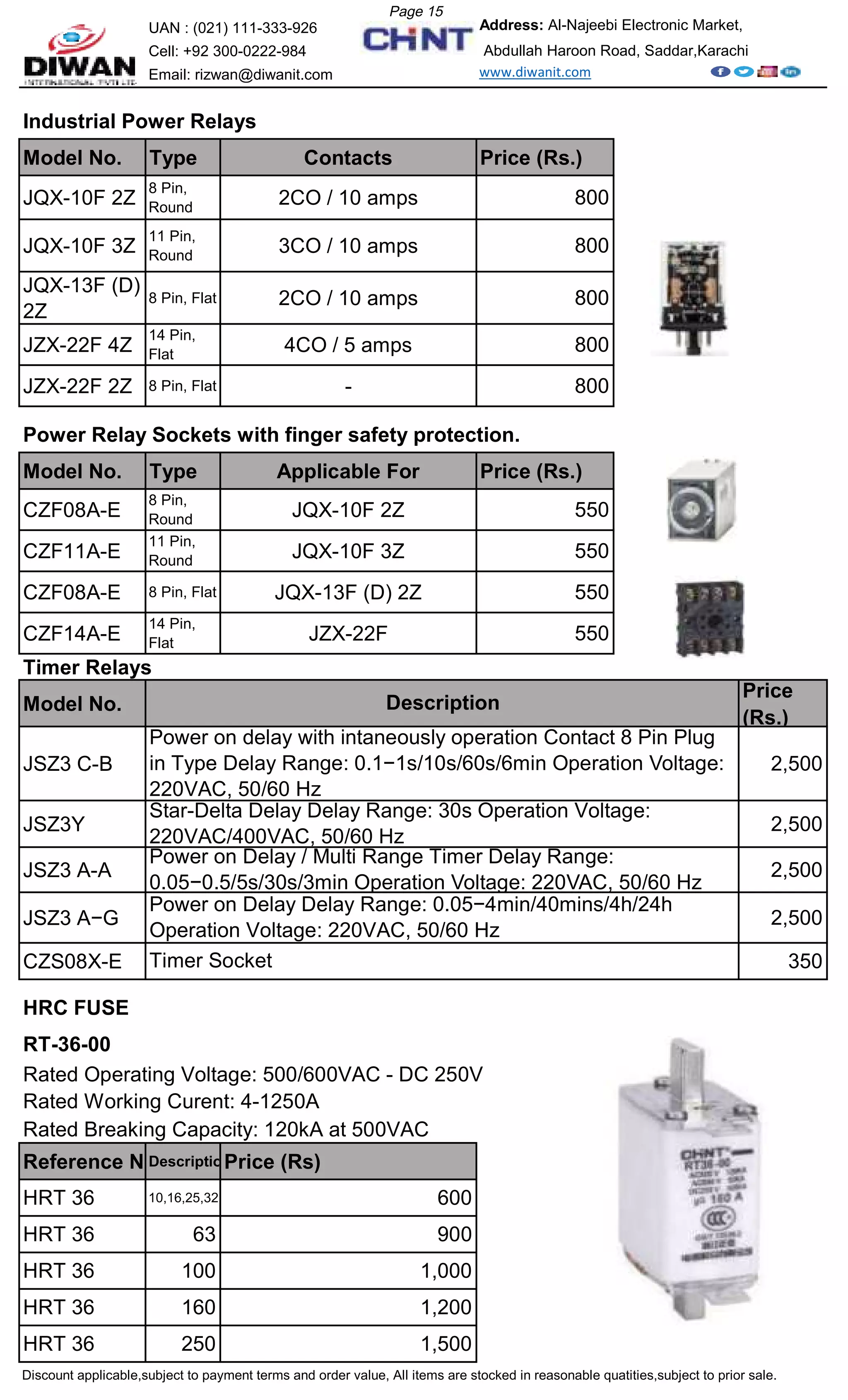 CHiNT Price List LV Pakistan | PDF