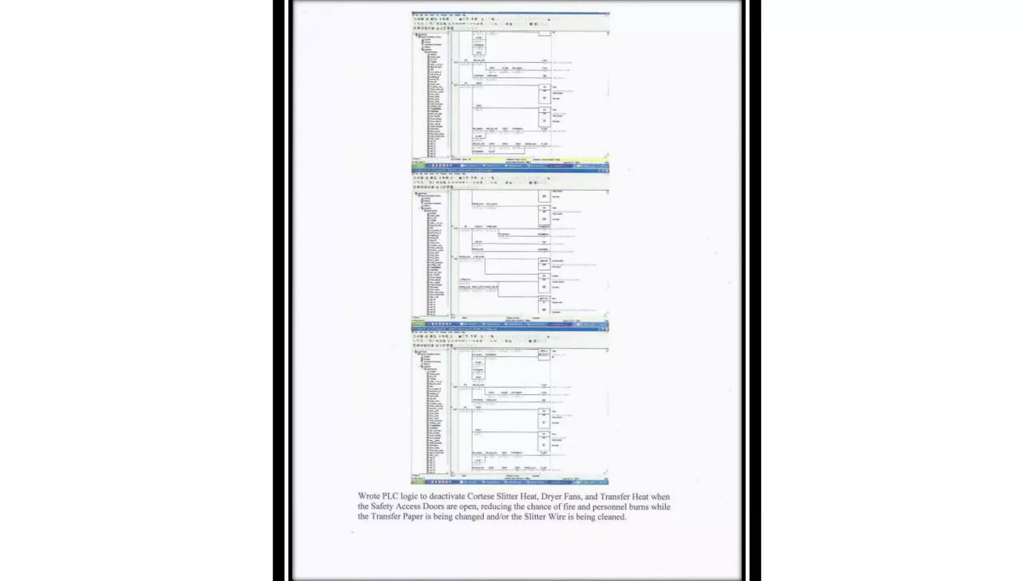 PLC and HMI Programming; and Other Examples of Work Performed by Jeff ...