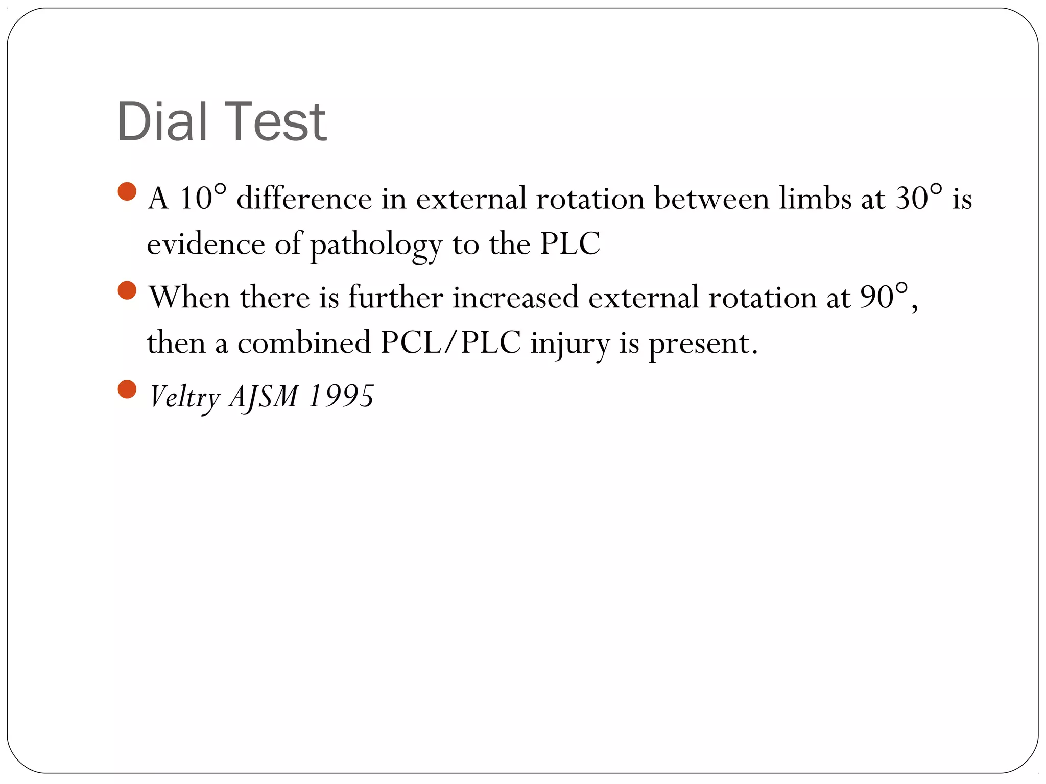 Posterolateral corner injuries of knee joint | PPT