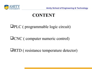 PLC (programmable logic controllers) RTD and CNC PPT- powerpoint ...