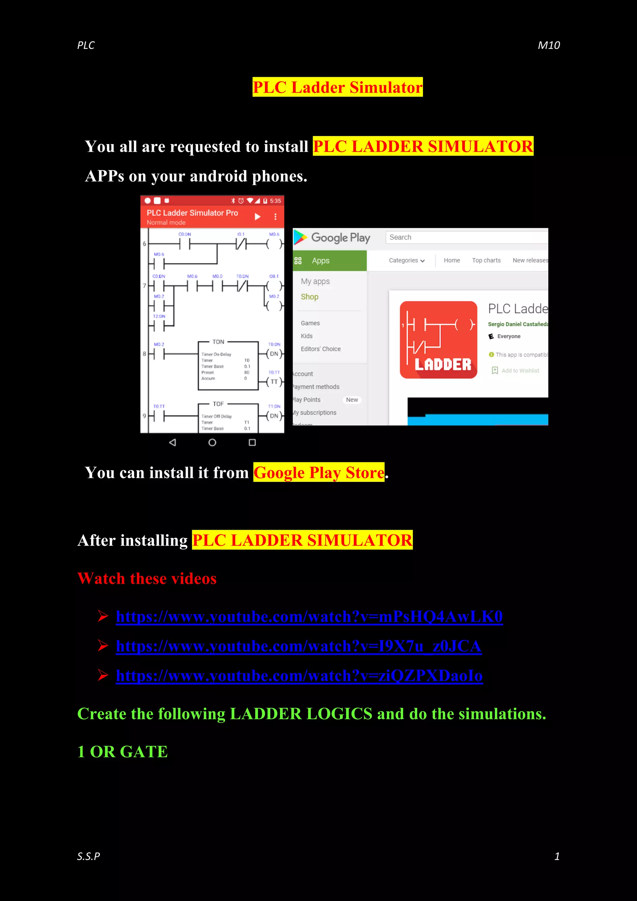 Plc lad simulator | PDF