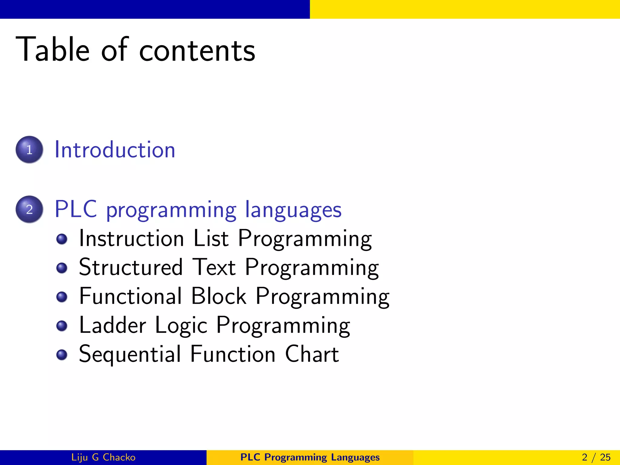 PLC Programming Languages | PDF