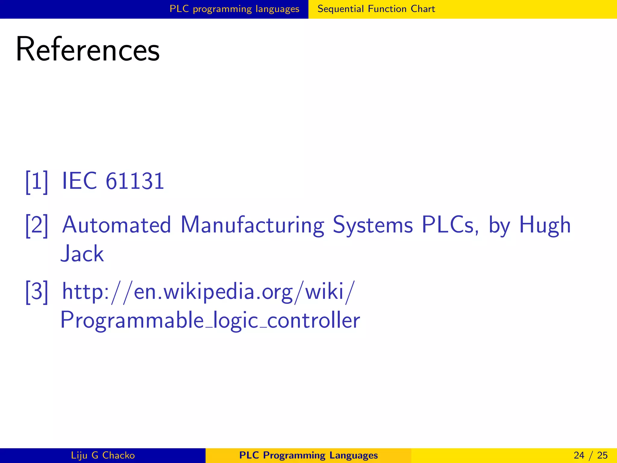 PLC Programming Languages | PDF