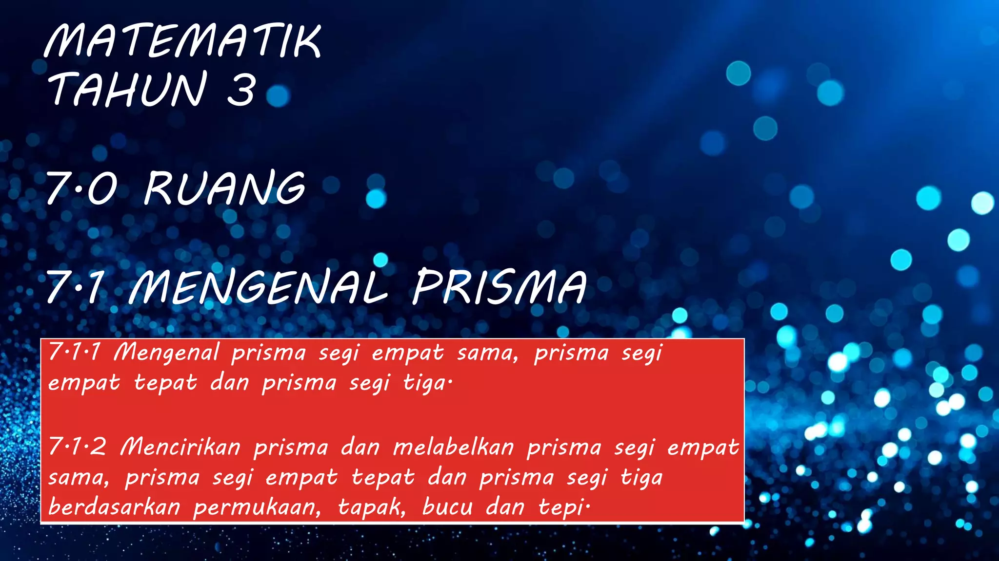 Plc matematik tahun 3 prisma | PPTX