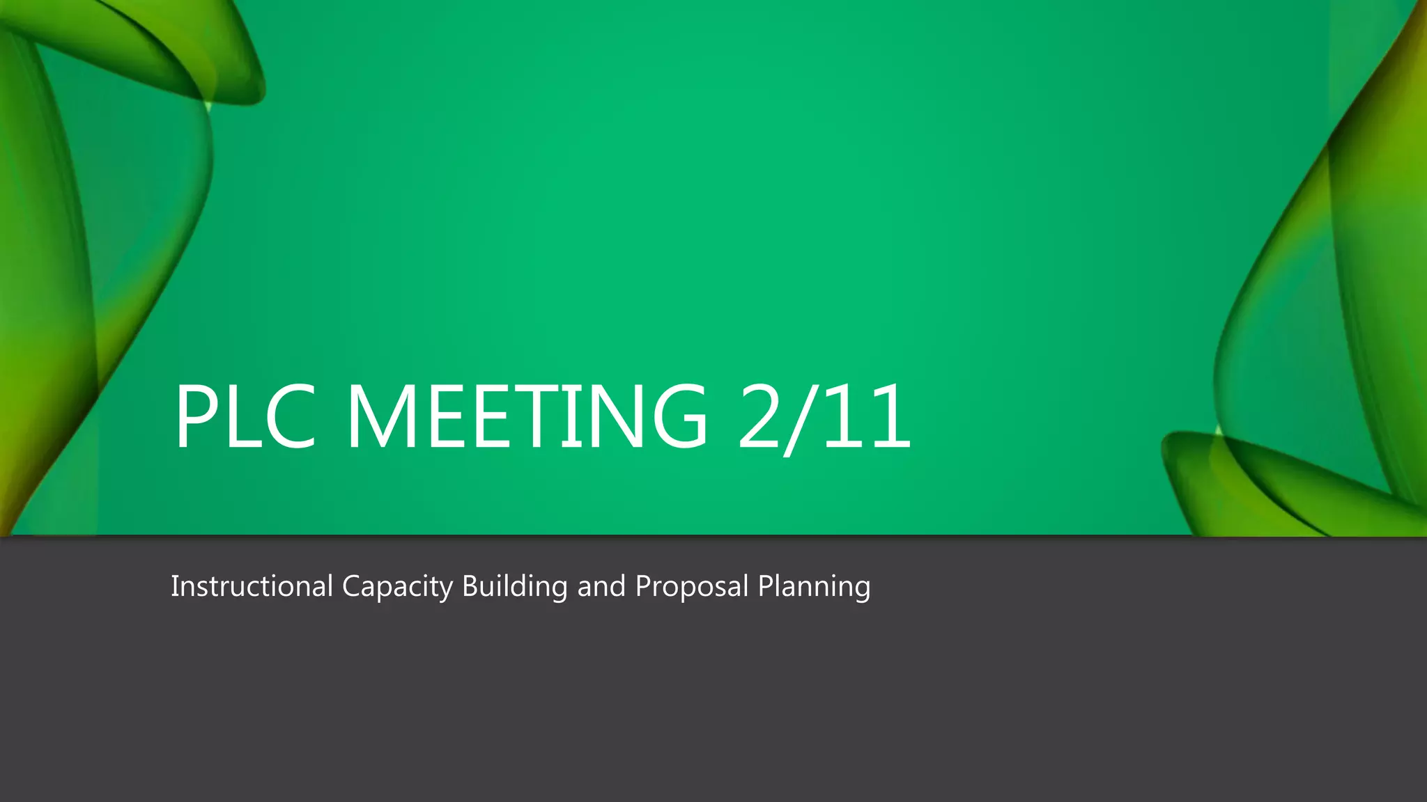 Plc meeting presentation | PPTX | Educational Assessment | Education