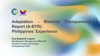Adaptation - Biennial Transparency Report (A-BTR): Philippines ...