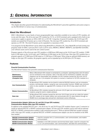Plc MicroSmart manual of IDEC | PDF