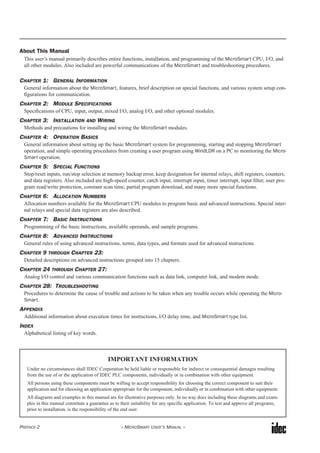 Plc MicroSmart manual of IDEC | PDF