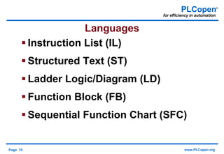 PLCopen IEC 61131 Basics 2015 PDF | PPT