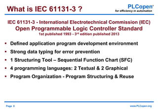PLCopen IEC 61131 Basics 2015 PDF | PPT