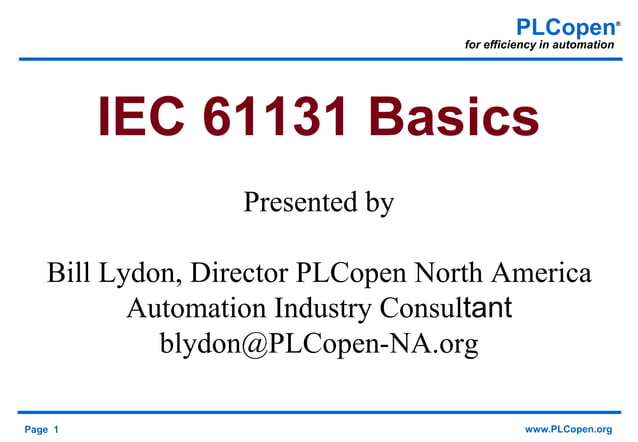 IEC 61131 Basics | PPT