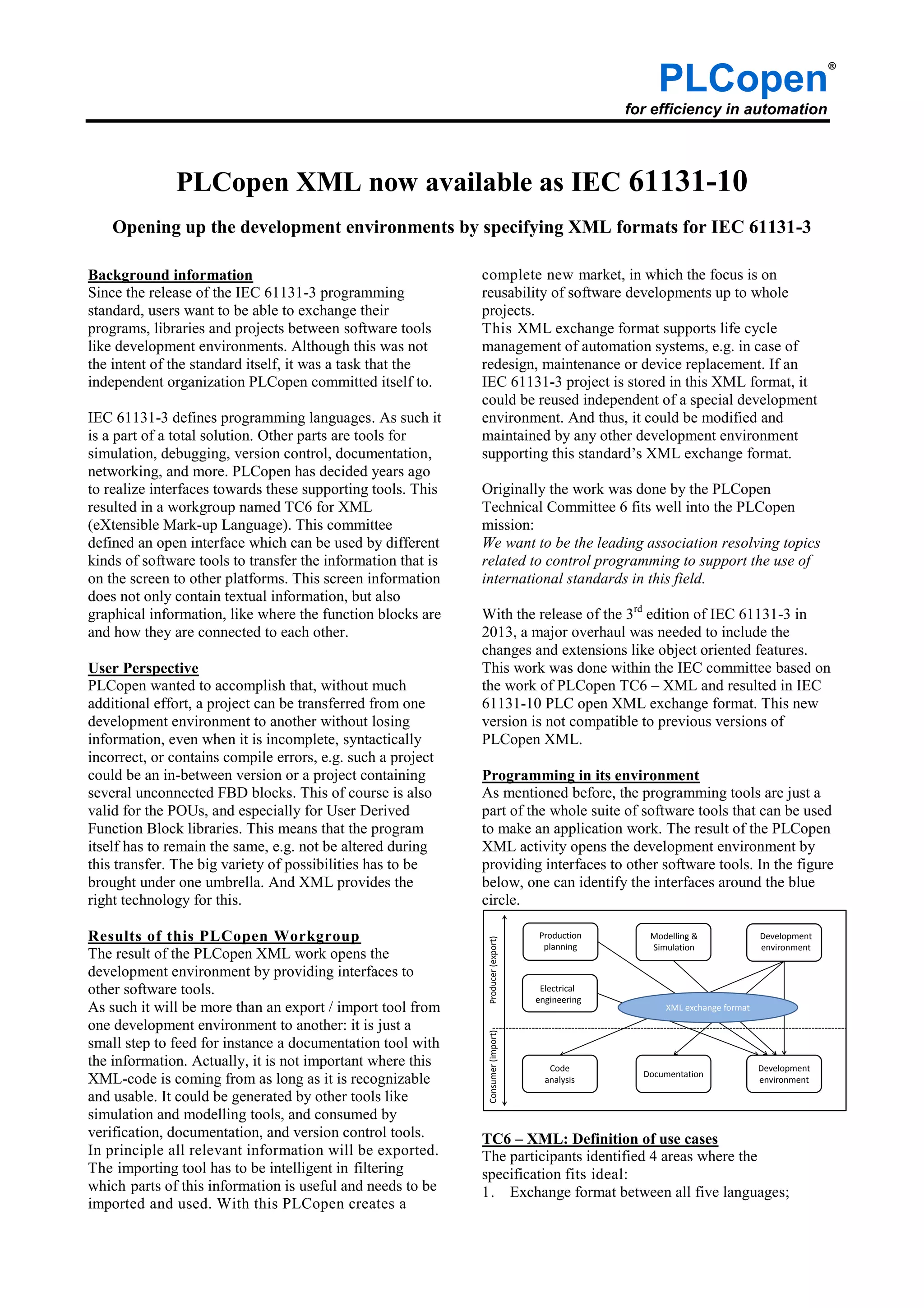 Plcopen xml exchange | PDF