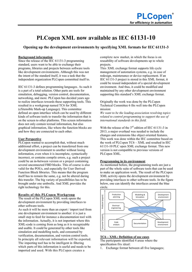 Plcopen xml exchange | PDF