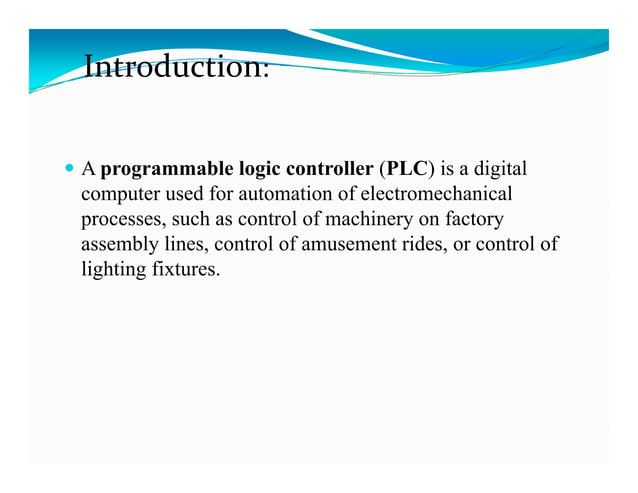 Plc ppt | PDF