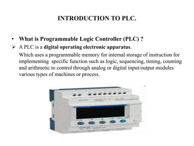 Plc (PROGRAMMABLE LOGIC CONTROLLER) | PPTX | Operating Systems | Computer Software and Applications