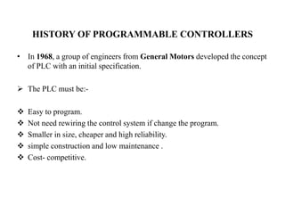 Plc (PROGRAMMABLE LOGIC CONTROLLER) | PPTX