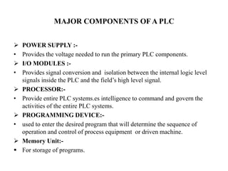 Plc (PROGRAMMABLE LOGIC CONTROLLER) | PPTX