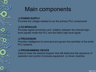 programmable logical controller(PLC) | PPTX