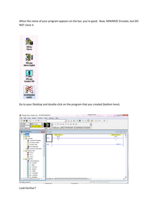 PLC_procedure, installing RX-LOGIX for PLC ladder logic simulation | PDF