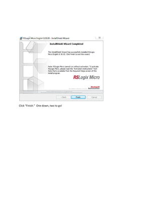 PLC_procedure, installing RX-LOGIX for PLC ladder logic simulation | PDF