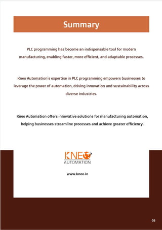 How PLC Programming is Driving Innovation in Modern Manufacturing | PDF