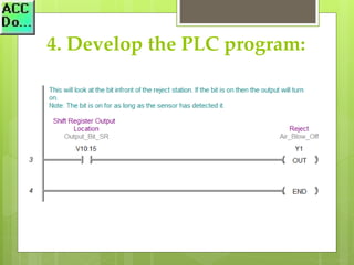 PLC Programming Example - Conveyor Reject (Shift Register) | PPTX